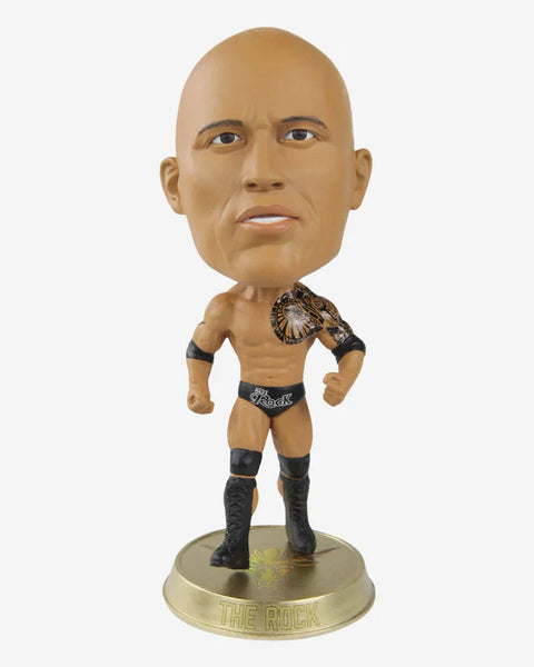 The Rock Variant Gold Base Big Head WWE Wrestling Bobblehead – National ...
