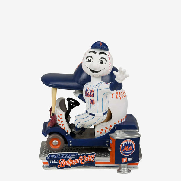 Mr. Met New York Mets Bullpen Cart MLB Bobblehead – National Bobblehead ...