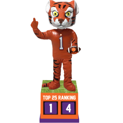 Clemson Tigers Football Top 25 Ranking Tracker Bobblehead – National ...