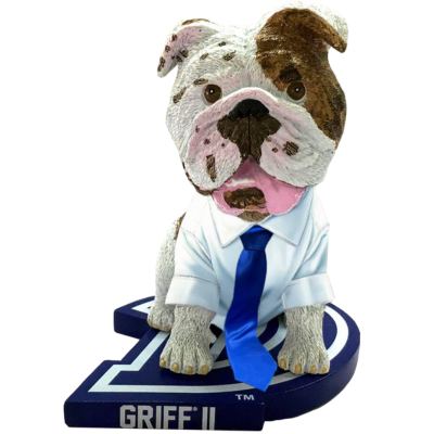 Griff II Drake Bulldogs Blue Tie Bobblehead (Presale) – National ...