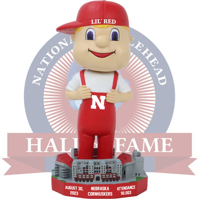 Lil' Red Nebraska Cornhuskers Mascot Volleyball World Record Bobblehea ...