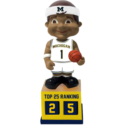 Michigan Wolverines Basketball Top 25 Ranking Tracker Bobblehead (Pres ...