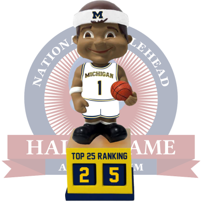 Michigan Wolverines Basketball Top 25 Ranking Tracker Bobblehead (Pres ...