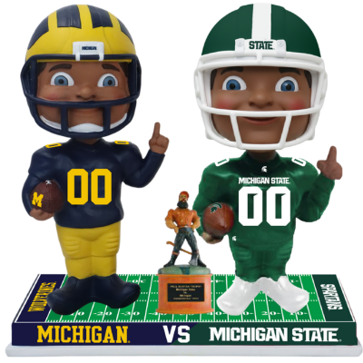 Michigan vs. Michigan State Football Rivalry Bobblehead (Presale ...