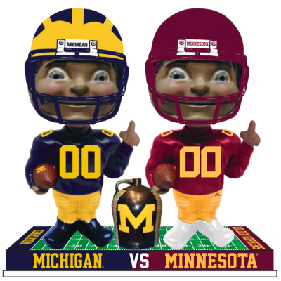 Michigan vs. Minnesota Football Rivalry Bobblehead (Presale) – National ...
