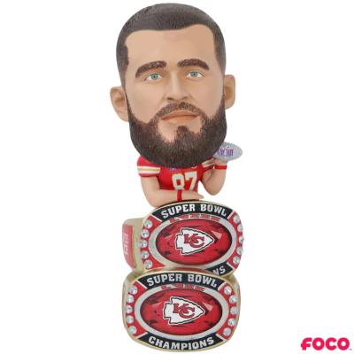 Kansas City Chiefs Super Bowl LVIII Champions Double Ring Base Bighead ...