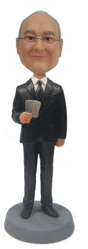 Cash Man Businessman Bobblehead #5 – National Bobblehead HOF Store