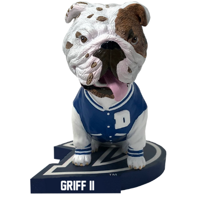 Griff II Drake Bulldogs Live Bulldog Bobbleheads – National Bobblehead ...
