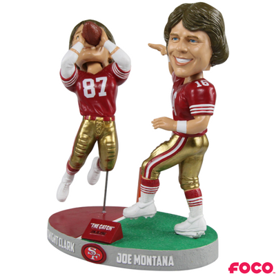 The Catch Joe Montana to Dwight Clark Bobblehead – National Bobblehead ...